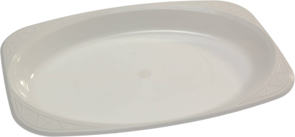 Plastic Plate Oval White 7 x 9″ – PERTH MEGAPLAS