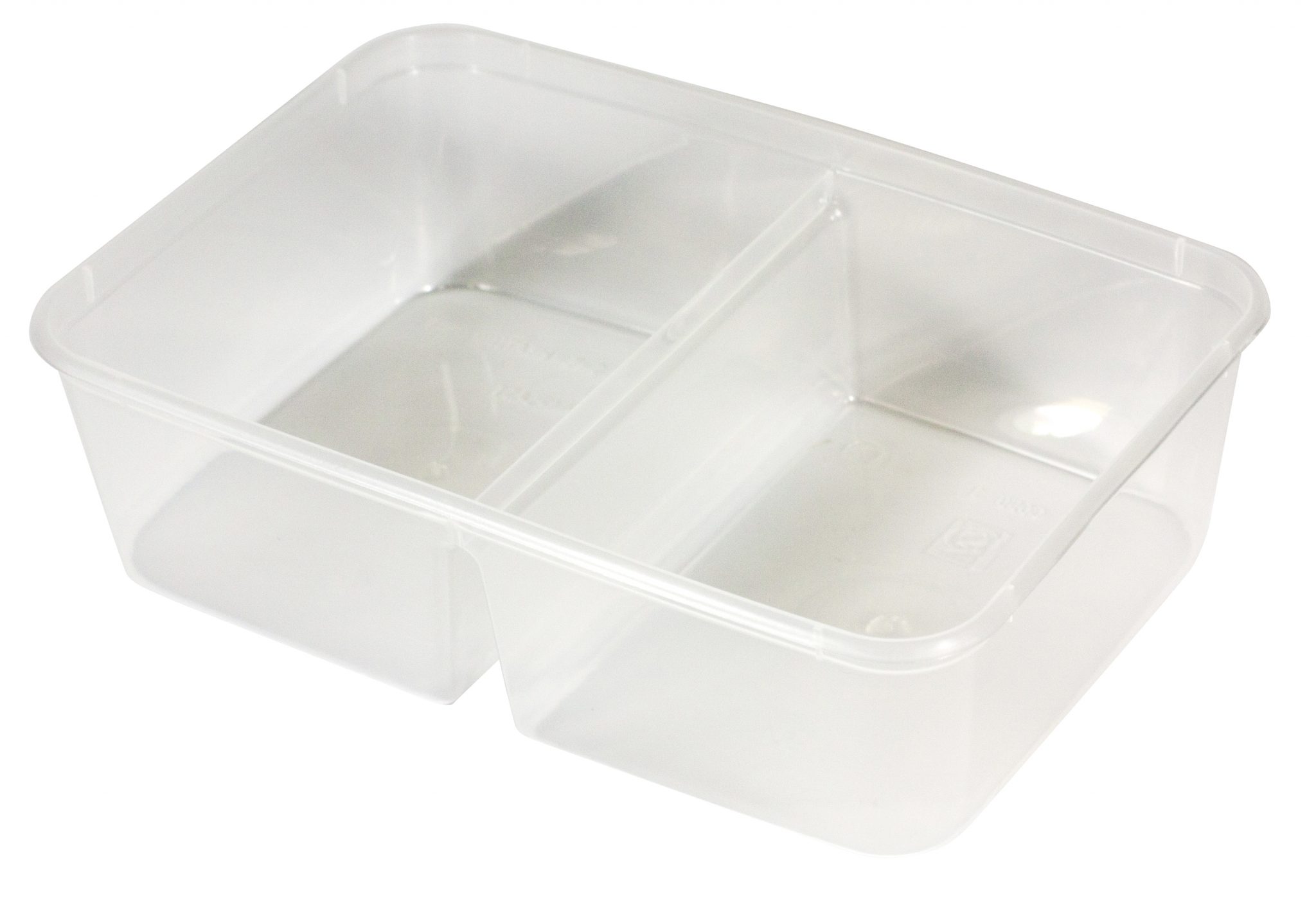 Microwavable Containers Rectangular 650ml 2 Compartment – PERTH MEGAPLAS