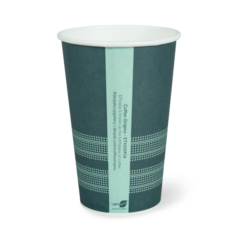 Compostable Single Wall Hot Paper Cup Coffee Origins Series 16oz ...