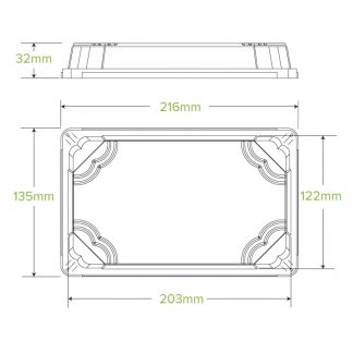 Sugarcane Sushi Tray Lid PLA Extra Large – PERTH MEGAPLAS