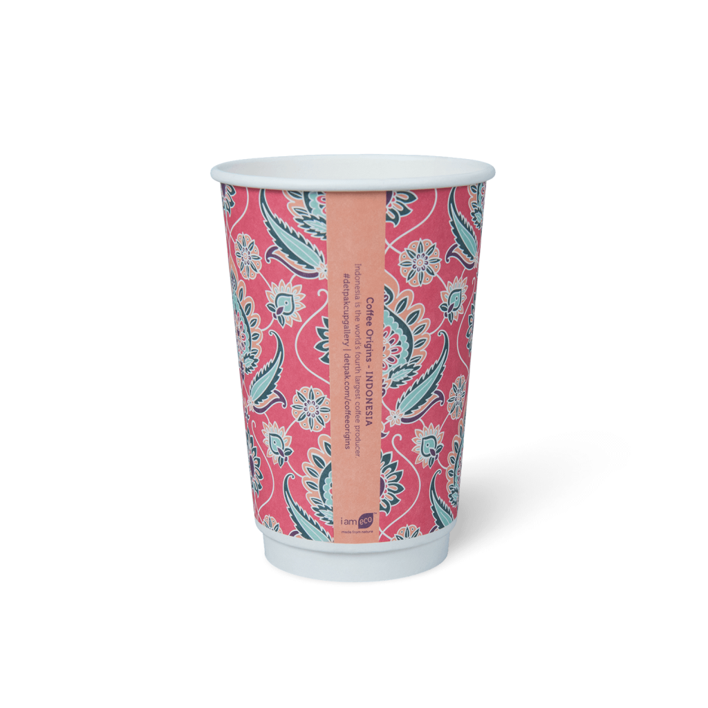 Compostable Double Wall Hot Paper Cup 16oz Coffee Origins Matte Series – PERTH MEGAPLAS