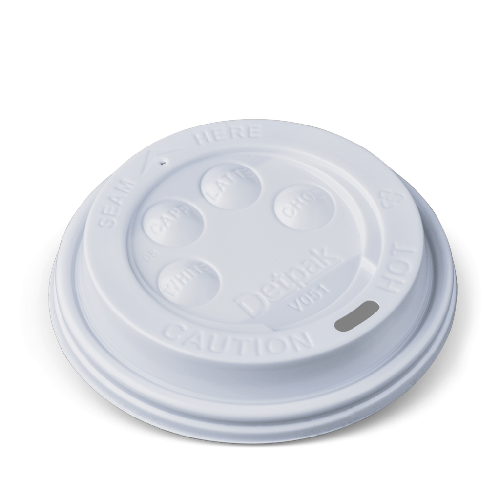 Hot Cup Lid White Ps Button Dp 90mm Perth Megaplas