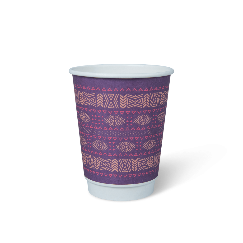Compostable Double Wall Hot Paper Cup 12oz Coffee Origins Series ...