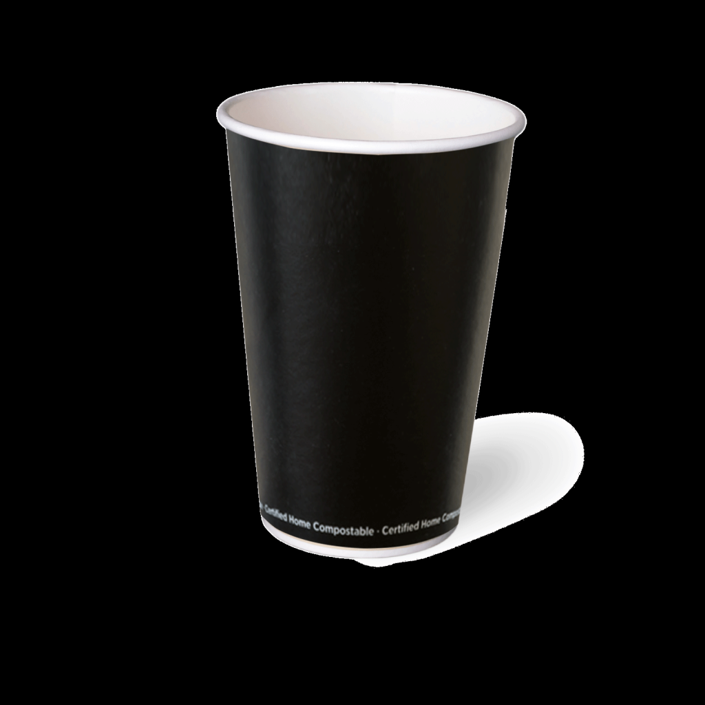 AQUEOUS SINGLE WALL HOT CUP 16oz BLACK – PERTH MEGAPLAS